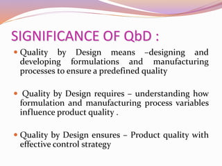 Quality by design | PPTX