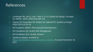 Quality by Design | PPTX | Pharmaceutical Industry | Industries