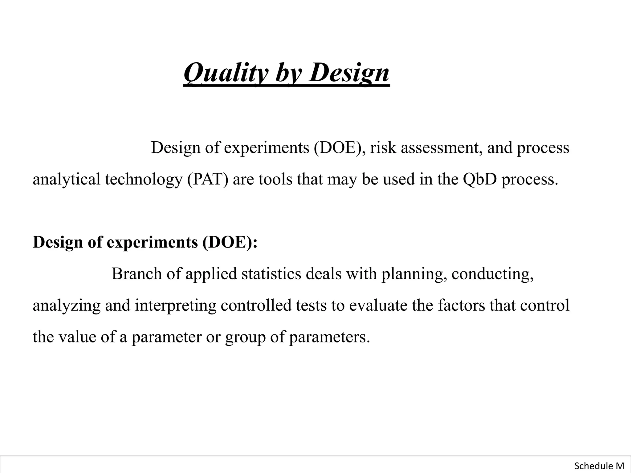 Quality by design | PPT