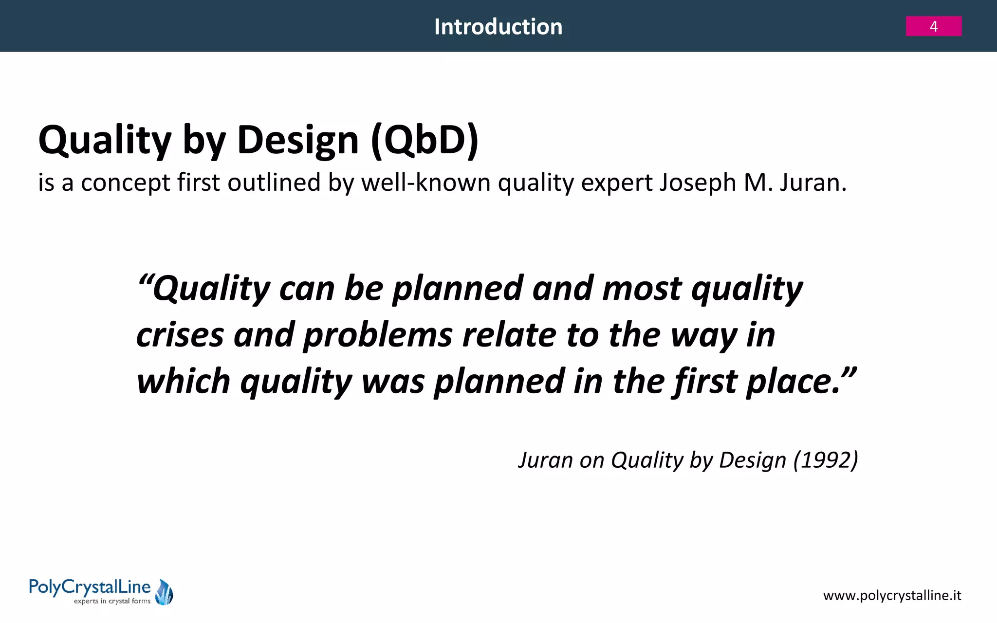 Quality by design for Pharmaceutical Industries: An introduction | PDF