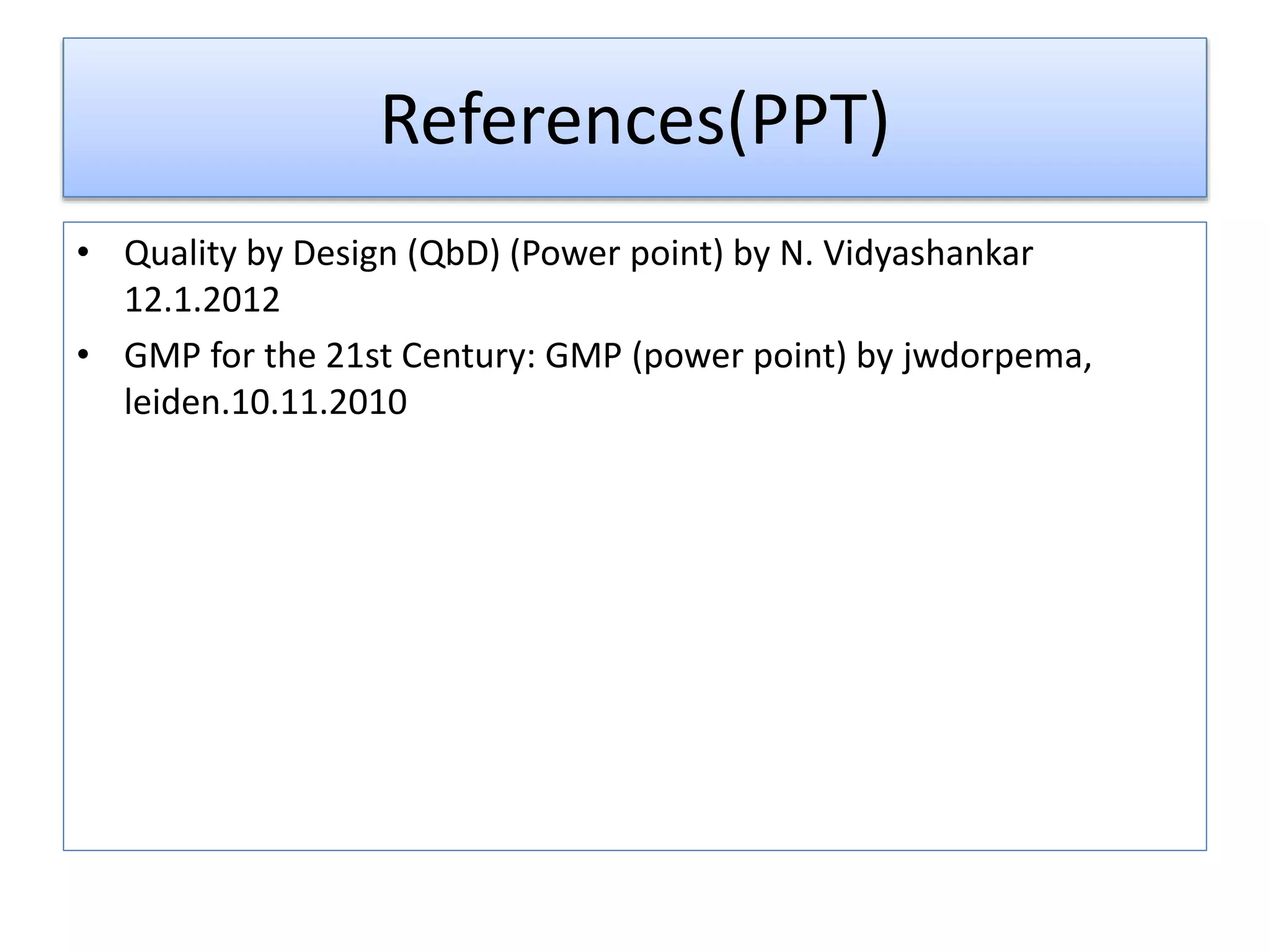 Quality by design ( QbD) | PPTX