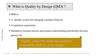 Quality by design(QBD) | PPTX