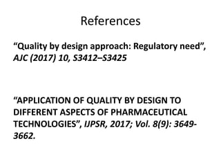 Quality by design (QbD) | PPTX