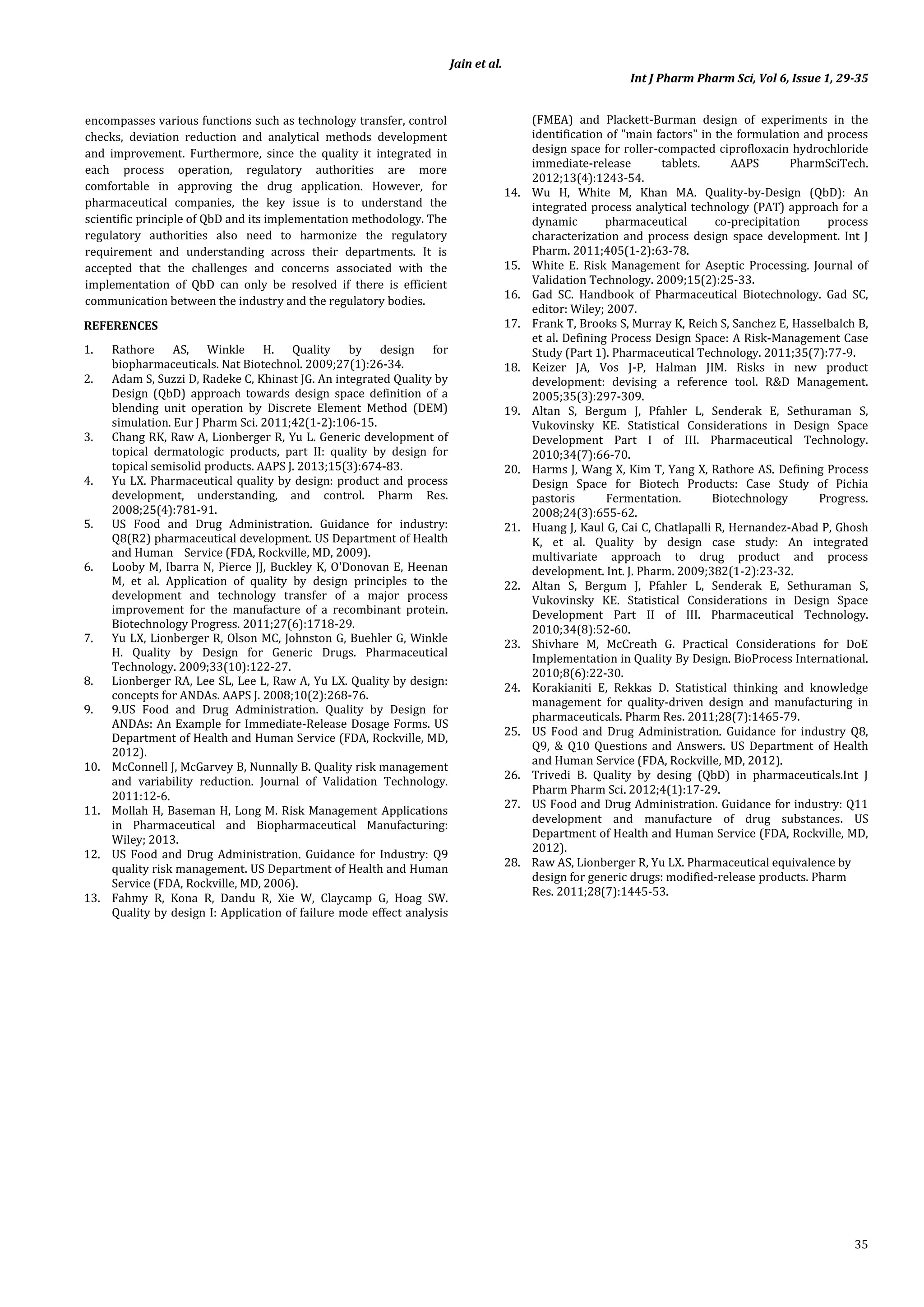 Quality by design (qbd) a review | PDF