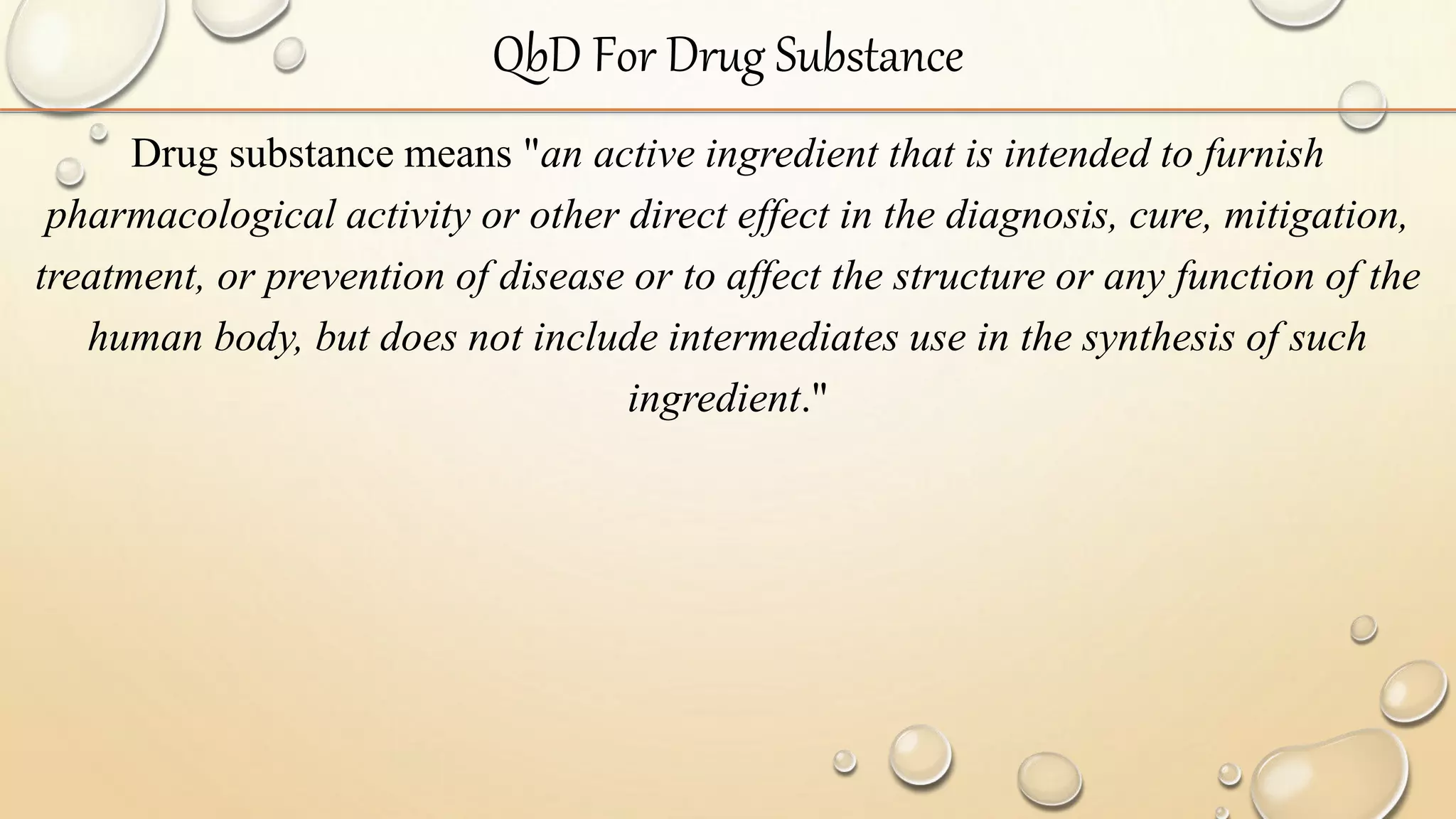 Quality by design (QbD) and process analytical technology (PAT) | PPTX