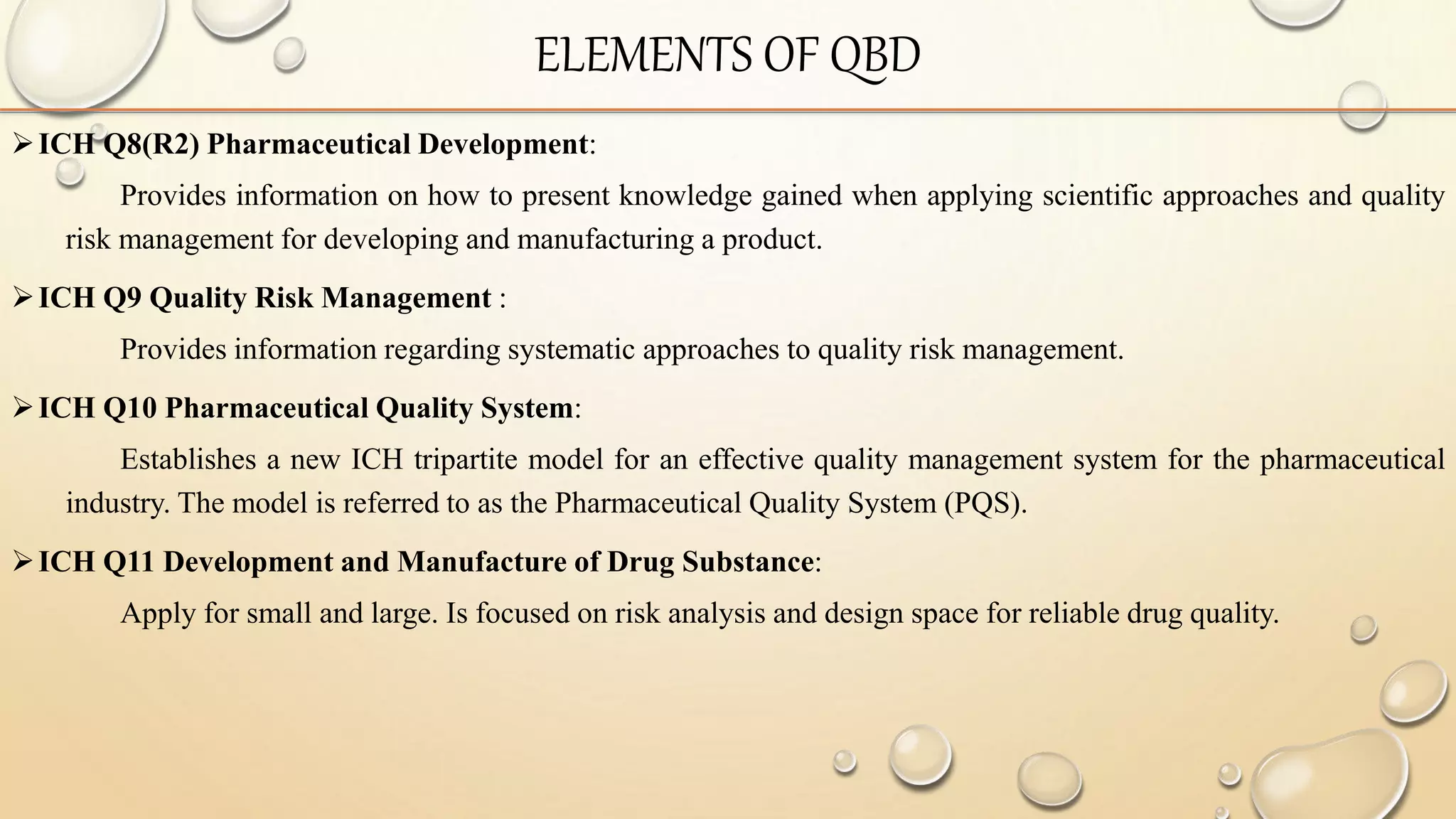 Quality by design (QbD) and process analytical technology (PAT) | PPTX