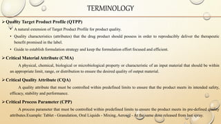 Quality by design (QbD) and process analytical technology (PAT) | PPTX
