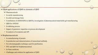 Quality by design (QbD) and process analytical technology (PAT) | PPTX