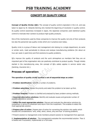 Quality circle | PDF
