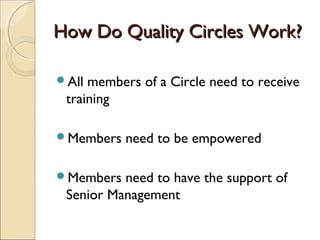 Quality Circles,HR, MBA, Organization, | PPT | Human Resources | Business