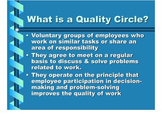 Quality Circles | PDF