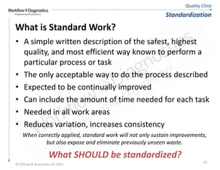 Quality Clinic - Lean Six Sigma Fundamentals Training - Sample | PDF