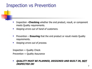 Quality Principals and its application to project management | PPT ...