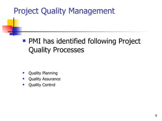 Quality Principals and its application to project management | PPT ...