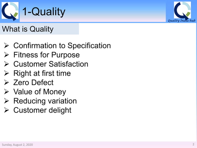 Quality concept and quality management | PDF