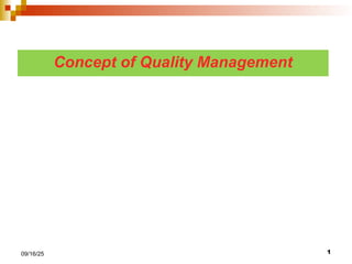 Concept of Quality Management: Different Terminologies | PPT