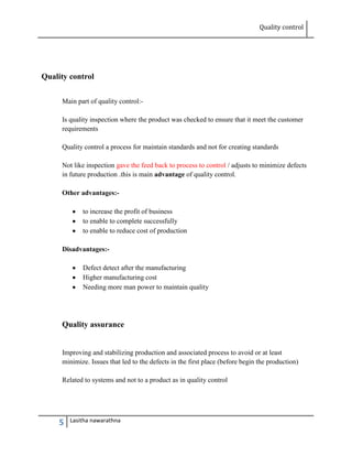 Quality control | PDF