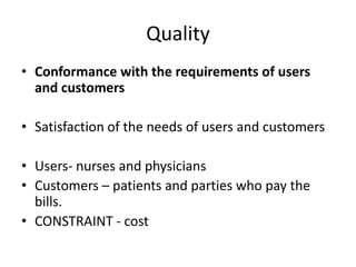 Quality control | PPTX | Medical Tests | Medical Health