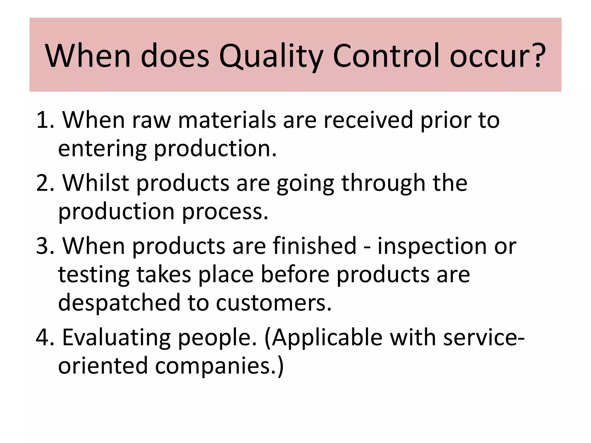Quality Control | PPTX