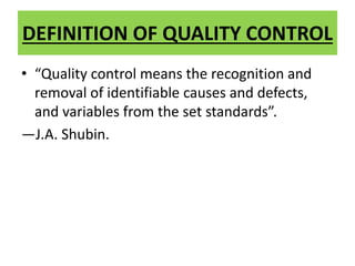 Quality Control | PPTX