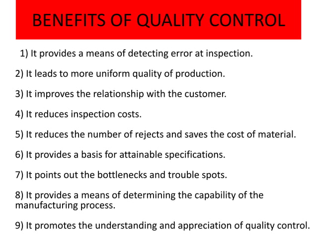 Quality Control | PPTX