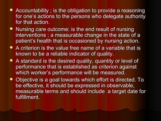 Quality control in Nursing , Nursing Managment | PPT