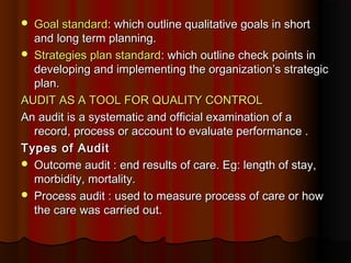 Quality control in Nursing , Nursing Managment | PPT