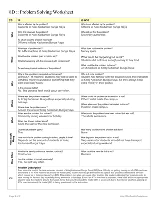 Problem Solving (ATM Services) | PDF
