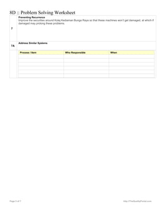 Problem Solving (ATM Services) | PDF