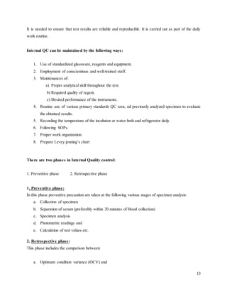 Quality control in Biochemistry by Pradip Hamal | DOCX