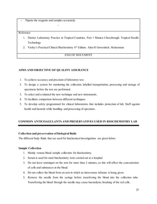 Quality control in Biochemistry by Pradip Hamal | DOCX