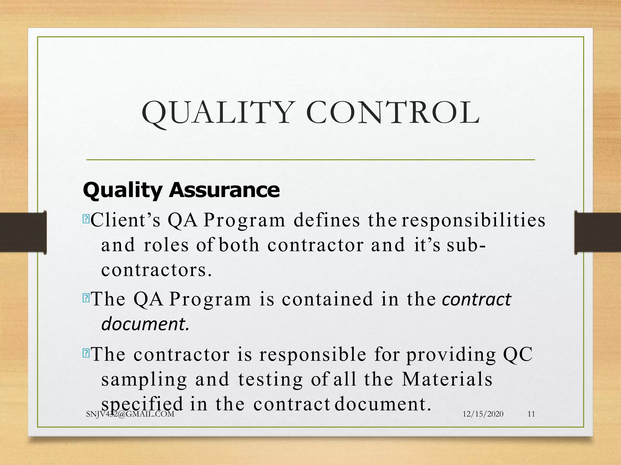 Quality control IN CONSTRUCTION | PDF