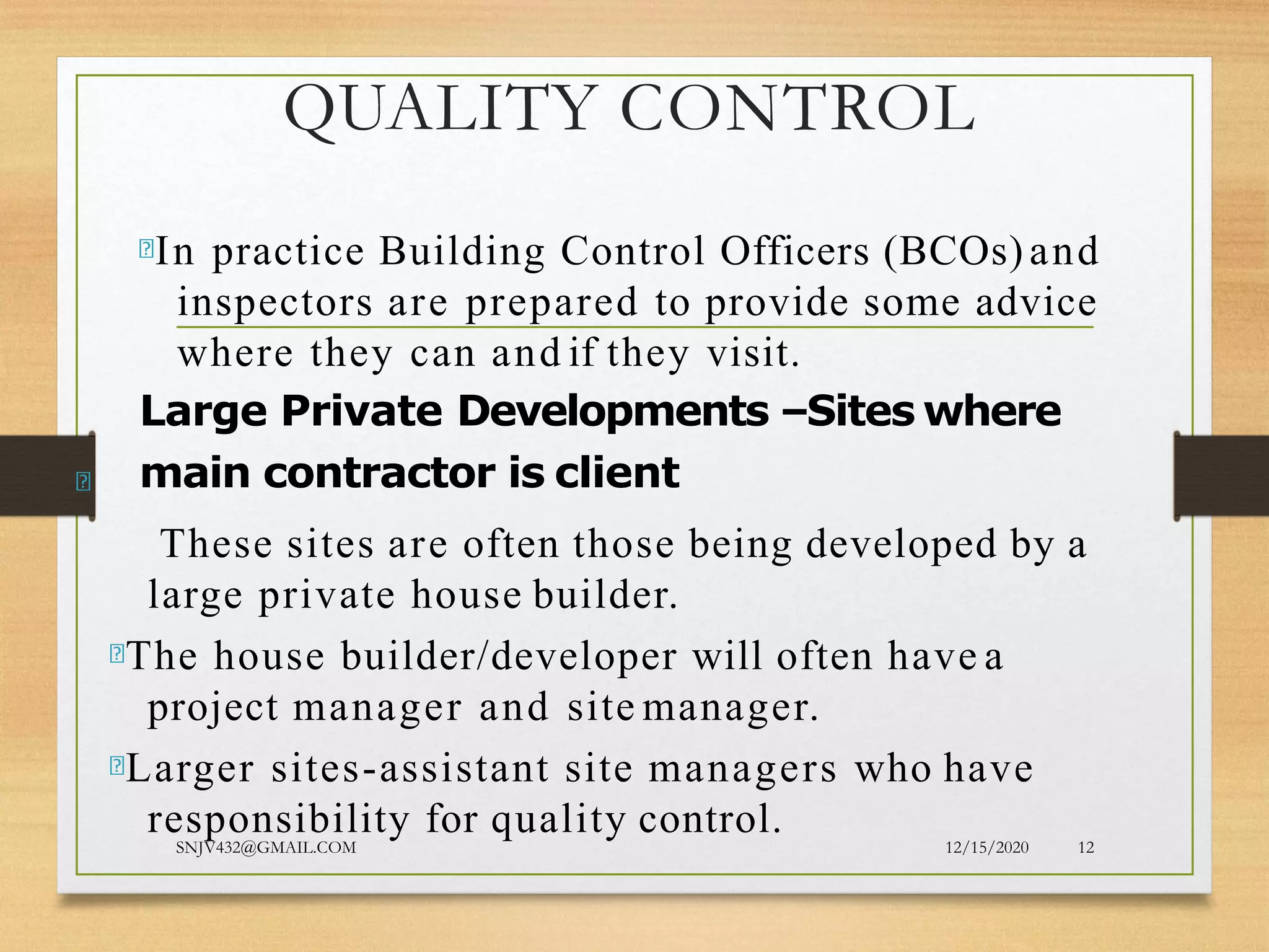 Quality control IN CONSTRUCTION | PDF