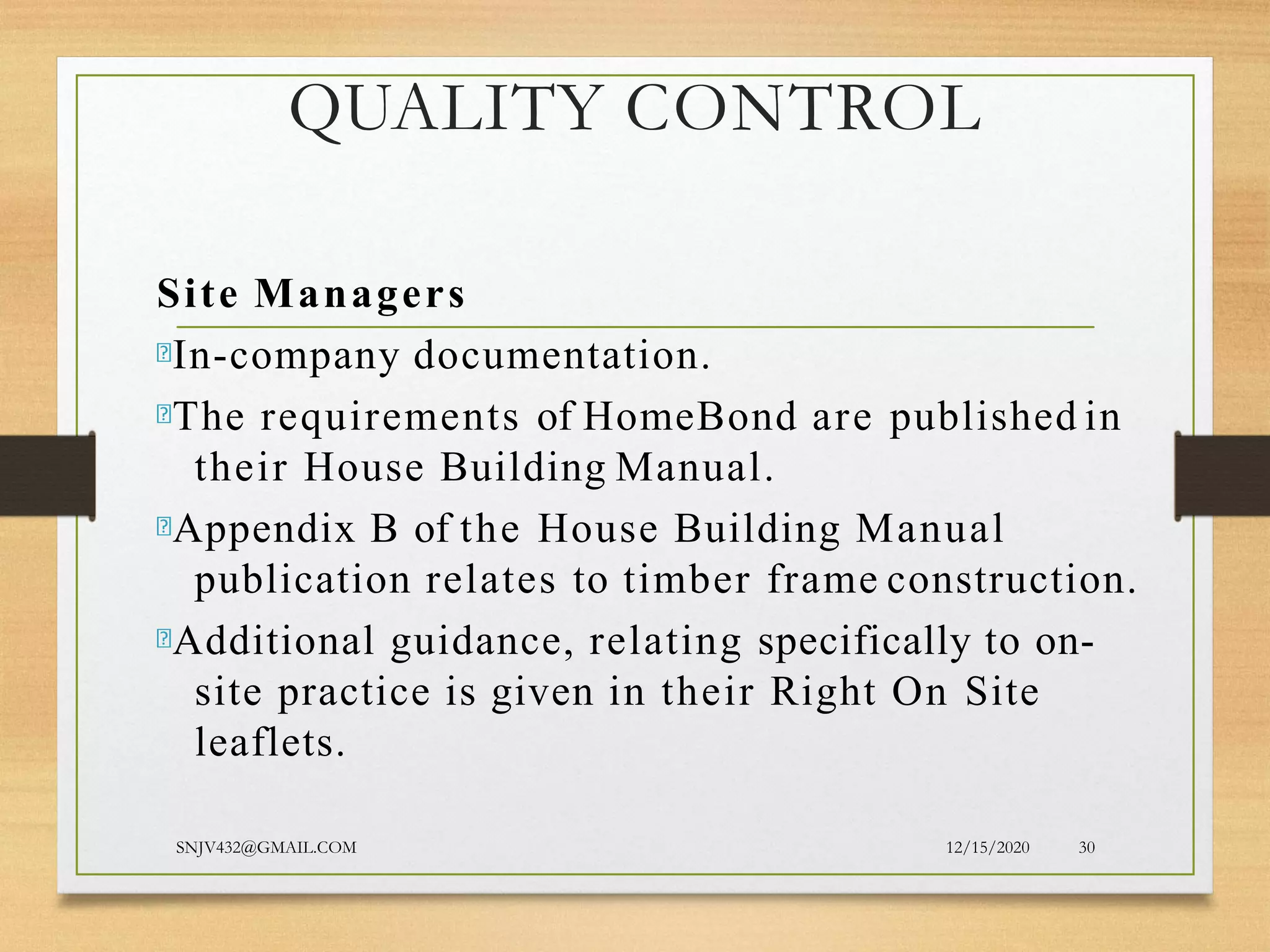 Quality control IN CONSTRUCTION | PDF