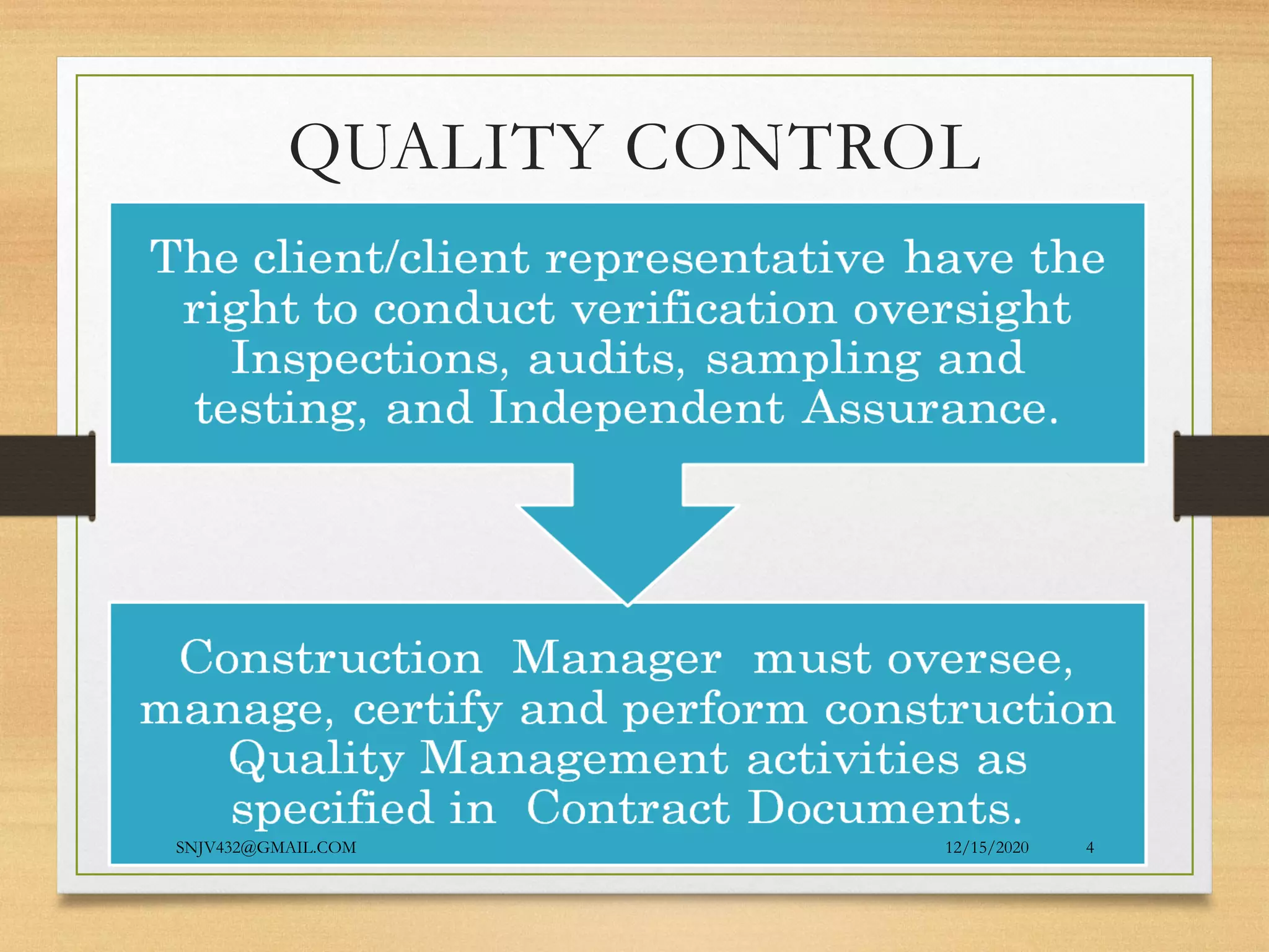 Quality control IN CONSTRUCTION | PDF