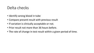 Quality Control for Medical Laboratories | PPTX