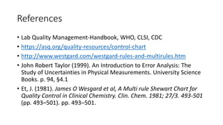 Quality Control for Medical Laboratories | PPTX
