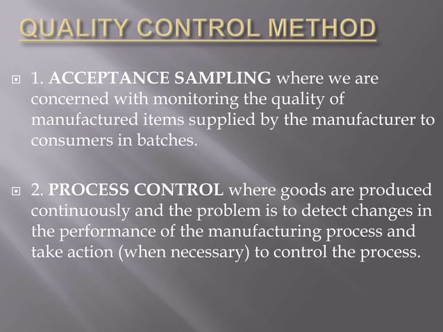 Quality control analysis | PPT