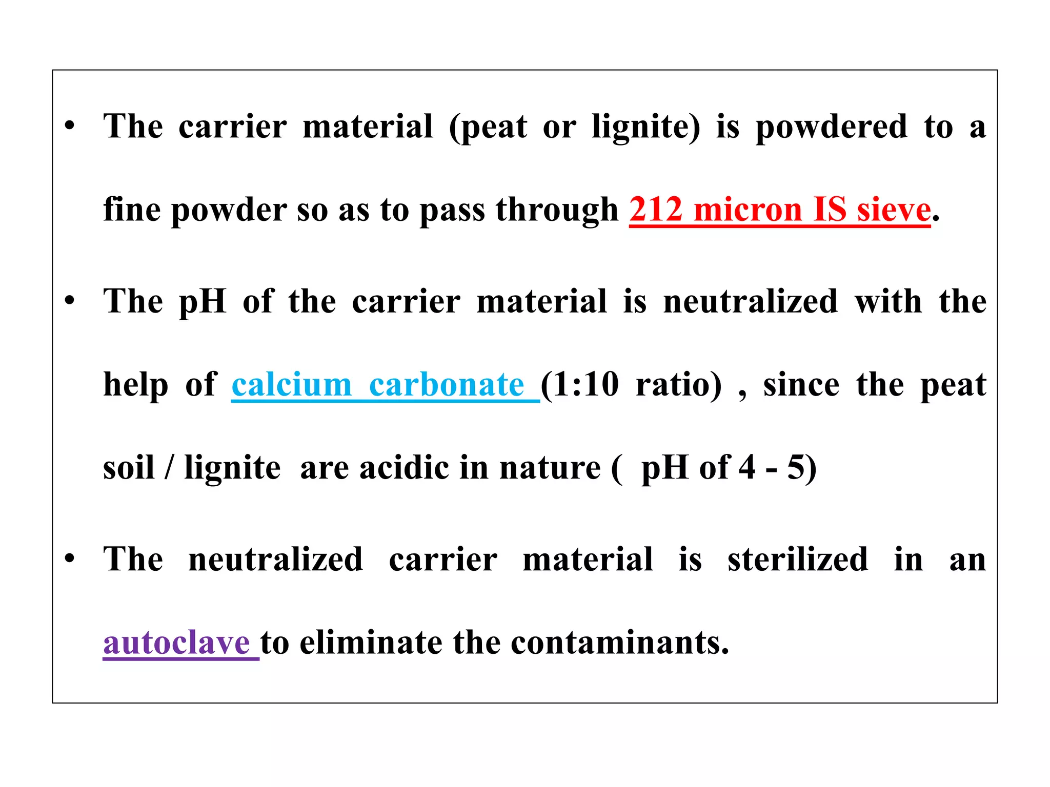 Quality control and constraints in biofertilizer production technology ...