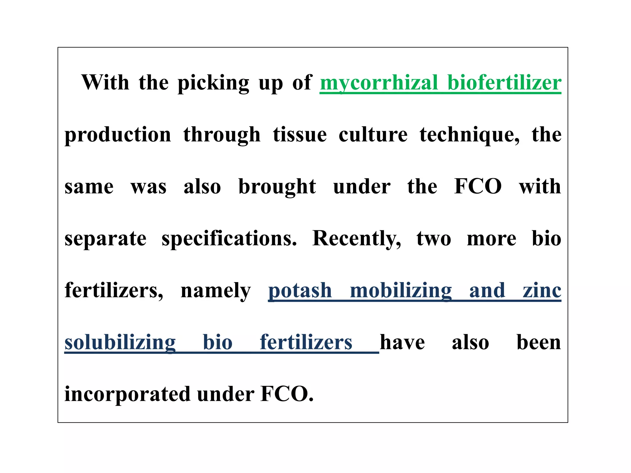 Quality control and constraints in biofertilizer production technology ...