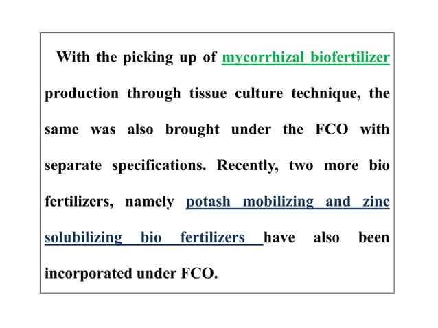 Quality control and constraints in biofertilizer production technology ...