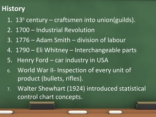 Quality control and improvement concepts | PPT