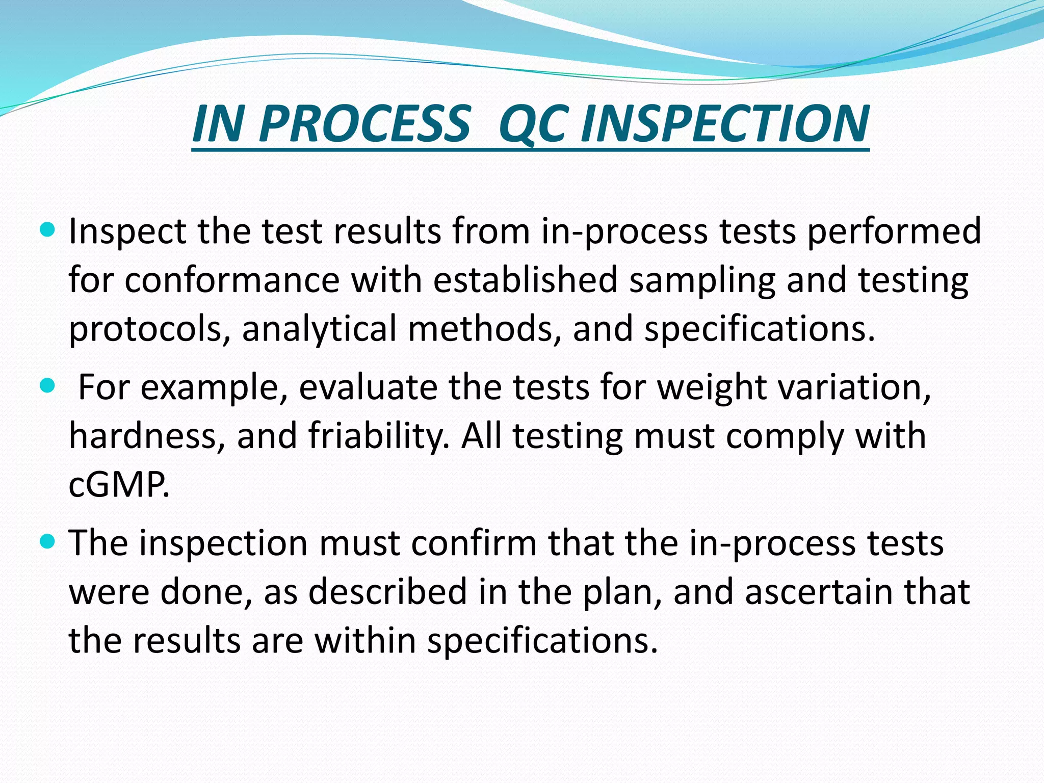 Quality control and inspection | PPTX