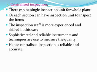 Quality control and inspection | PPTX