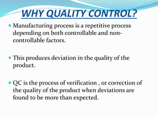 Quality control and inspection | PPTX