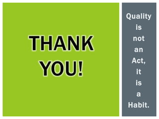 Quality control and inspection | PPTX