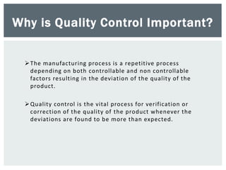 Quality control and inspection | PPTX