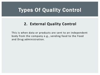 Quality control and inspection | PPTX