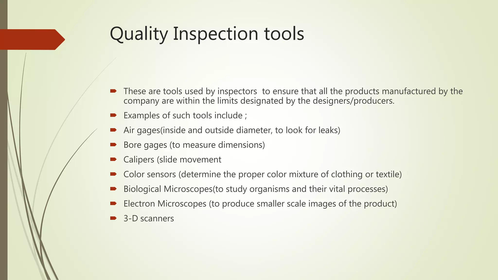 Quality control and inspection presentation | PPTX
