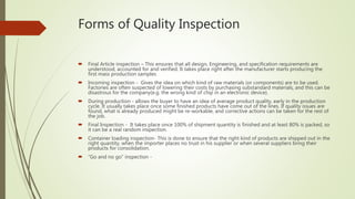 Quality control and inspection presentation | PPTX